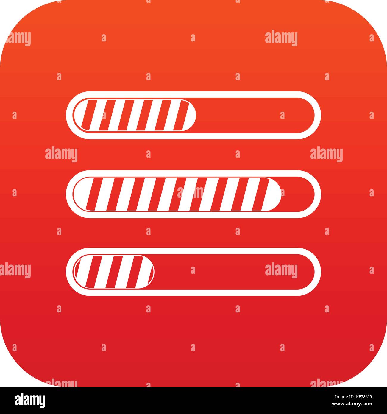 Sign horizontal columns load icon digital red Stock Vector Image & Art ...