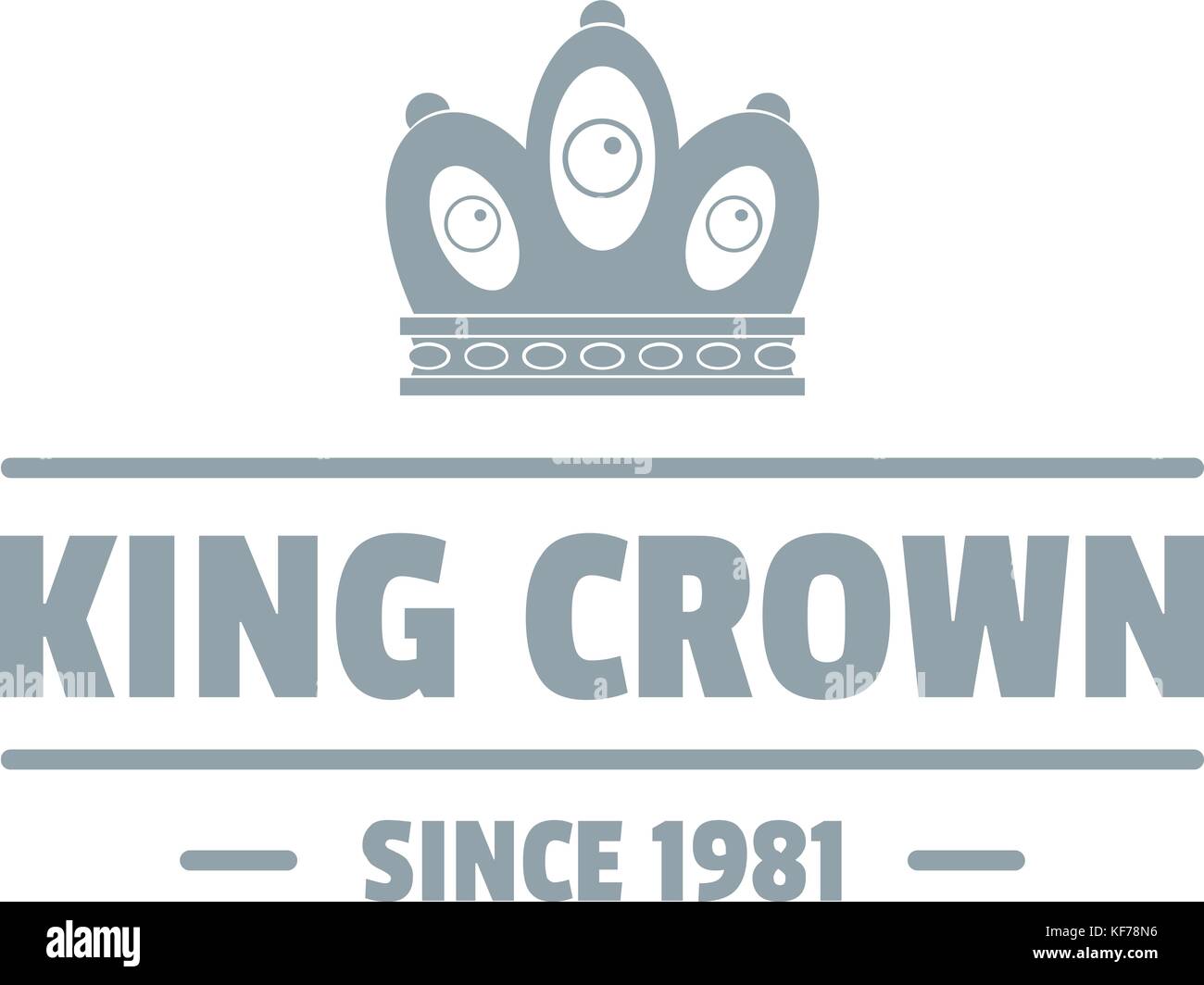 Classic king logo, simple gray style Stock Vector Image & Art - Alamy