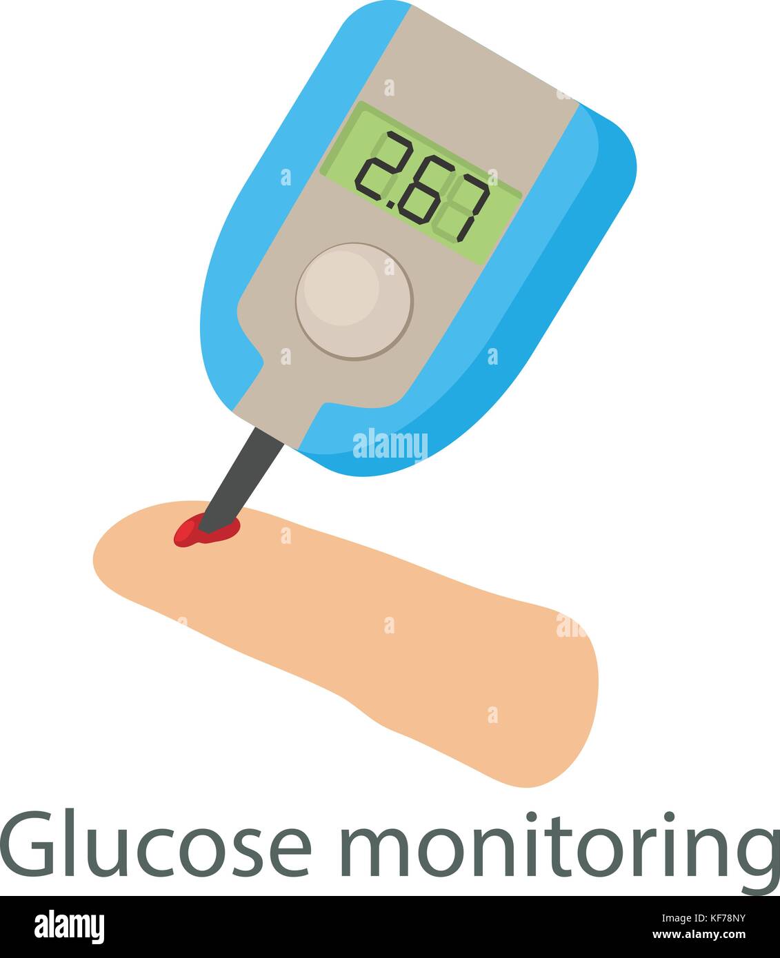 Home blood glucose monitoring blood glucose Stock Vector Images - Alamy