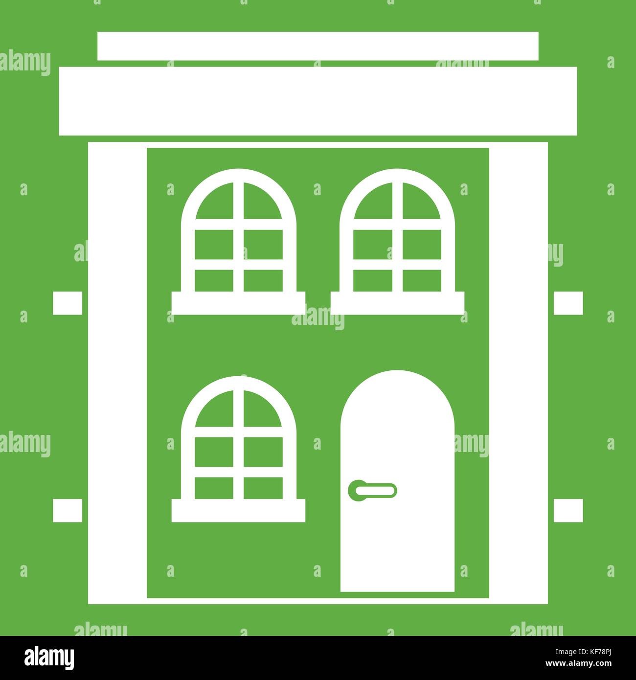 Two-storey residential house icon green Stock Vector Image & Art - Alamy