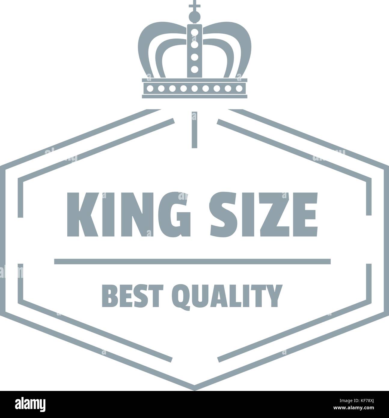 Size king logo, simple gray style Stock Vector Image & Art - Alamy