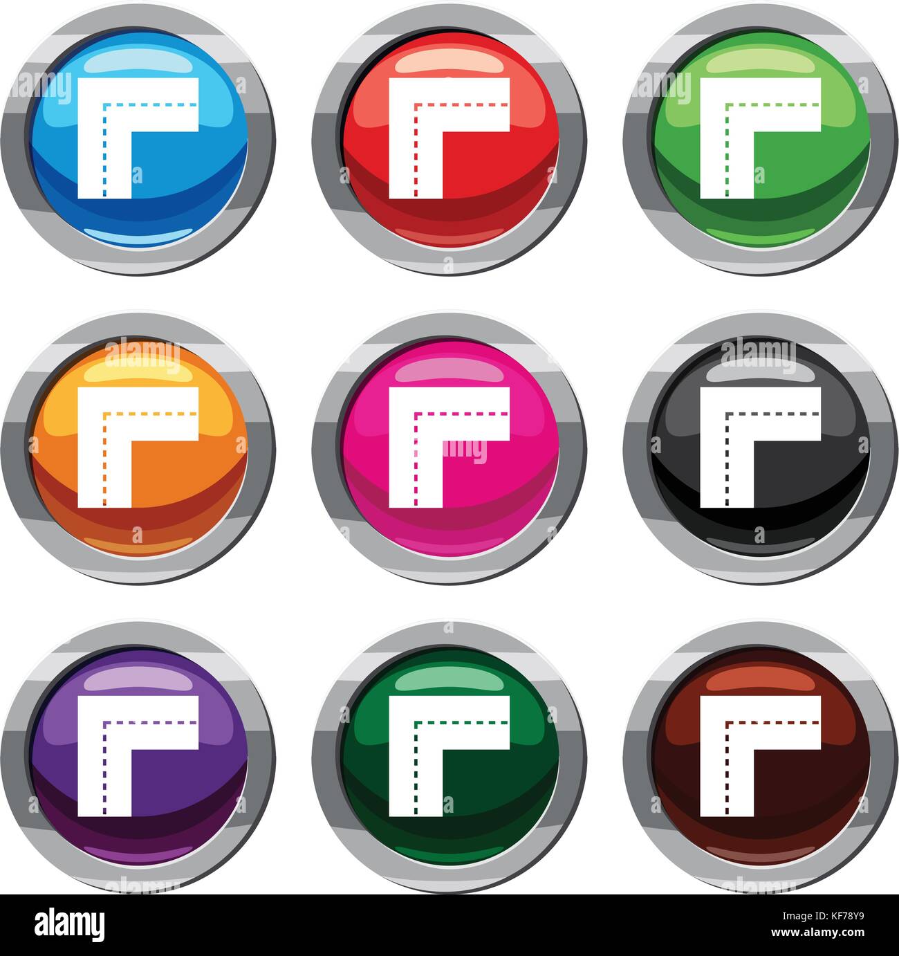 Turning road set 9 collection Stock Vector Image & Art - Alamy