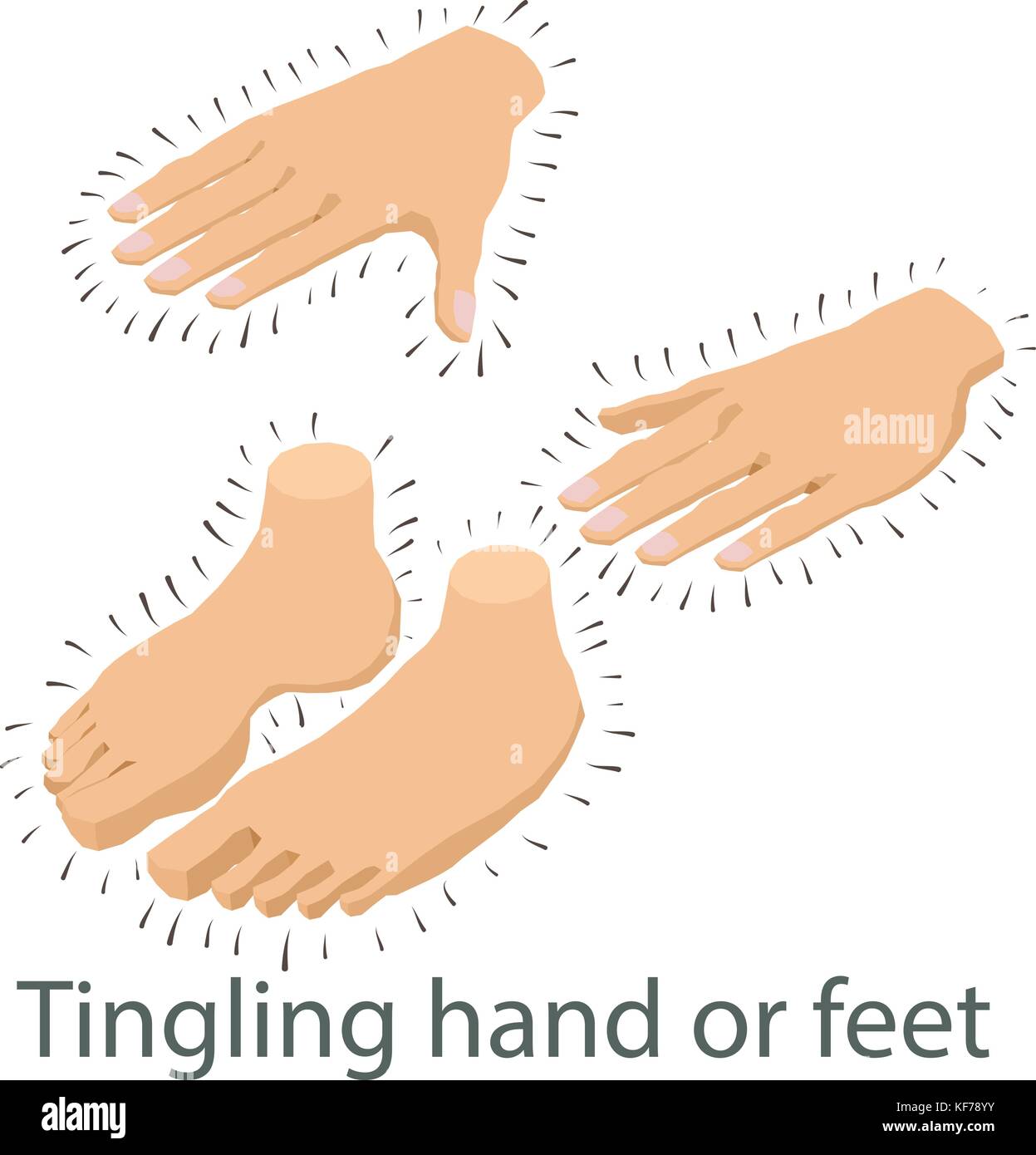 Tingling limb icon, isometric style Stock Vector Image & Art - Alamy