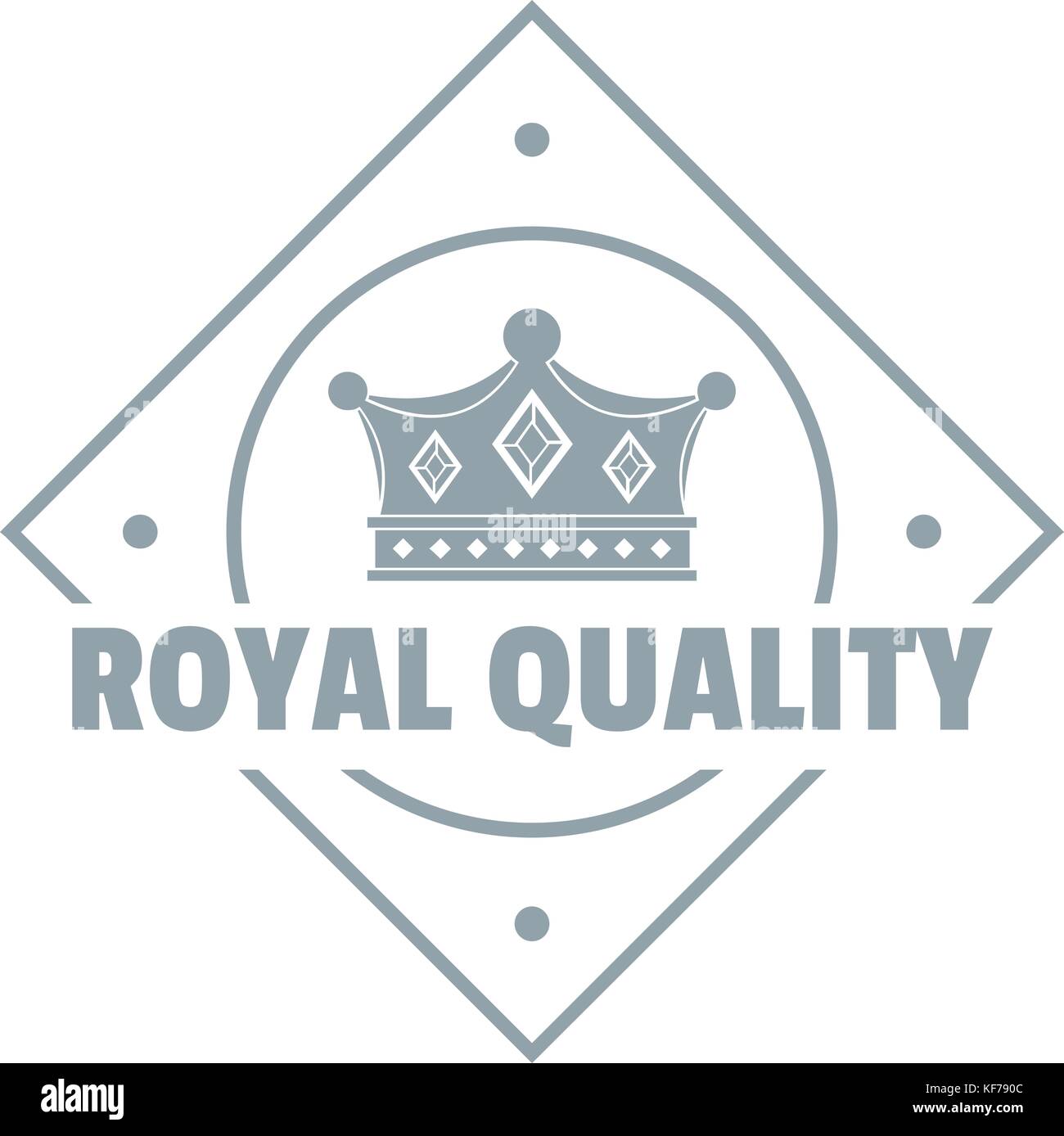 Royal quality logo, simple gray style Stock Vector Image & Art - Alamy