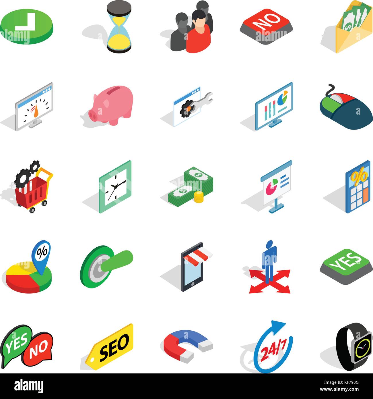 Interchange icons set, isometric style Stock Vector Image & Art - Alamy