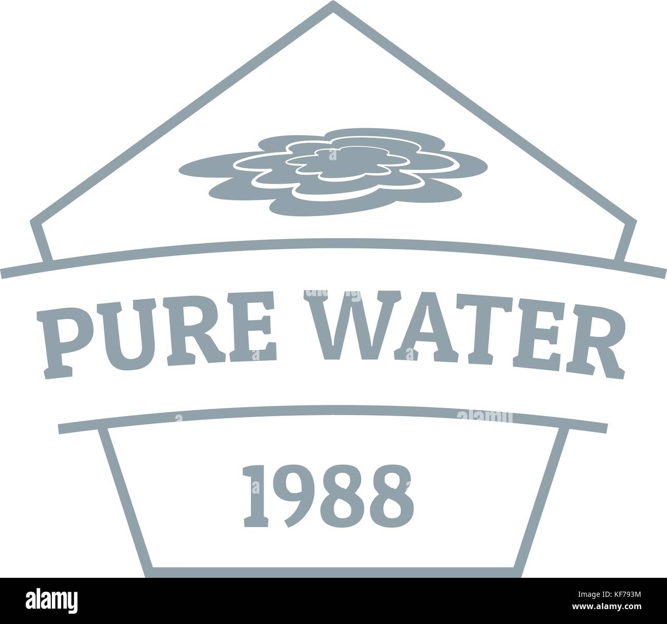 Pure water logo, simple gray style Stock Vector Image & Art - Alamy