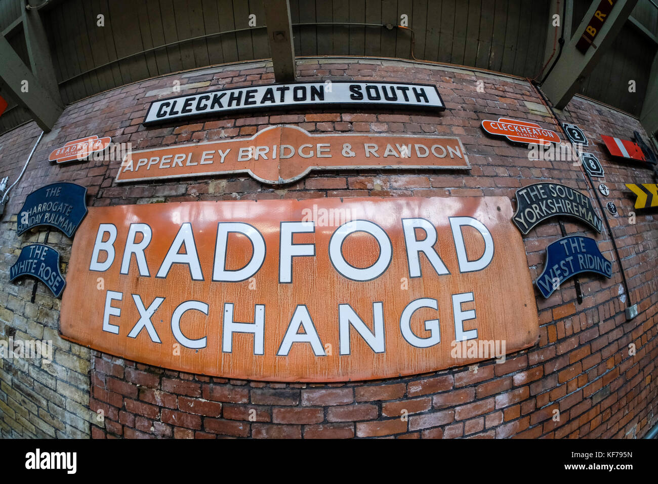 Old railway Signs and the Thornton station sign at Bradford Industrial ...