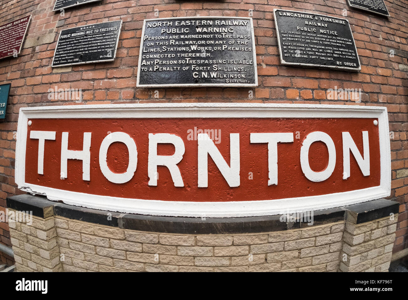 Old railway Signs and the Thornton station sign at Bradford Industrial ...