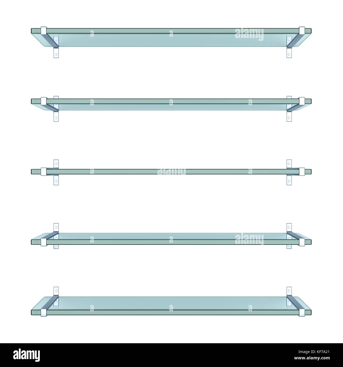 Realistic transparent glass shelves Stock Photo - Alamy