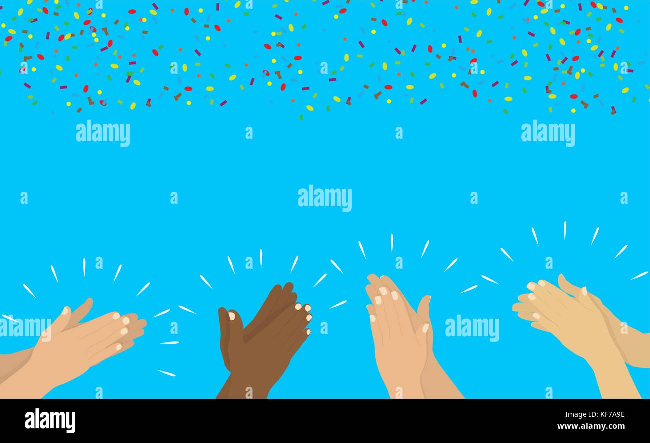 Flat. Applause. Hands clapping. Vector Illustration Stock Vector Image ...
