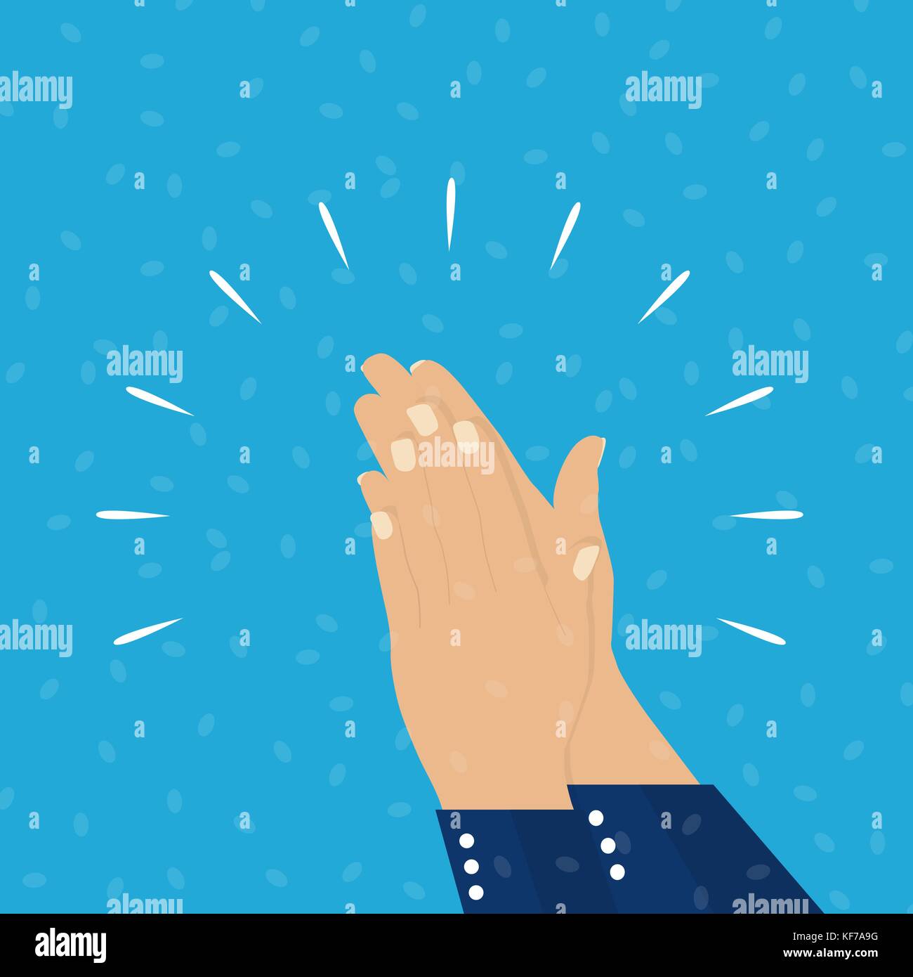 Flat. Applause. Hands clapping. Vector Illustration. EPS10 Stock Vector ...