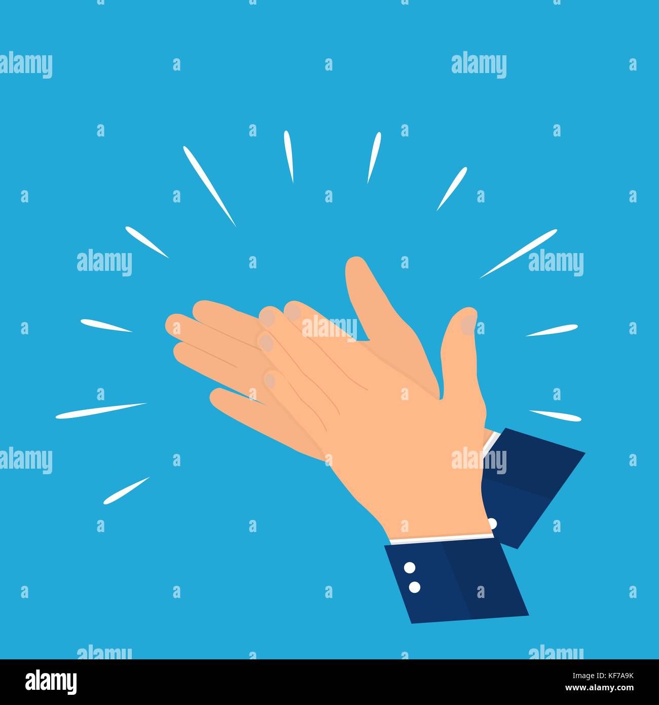 Flat. Сoncept of success Applause. Hands clapping. Vector Illustration ...