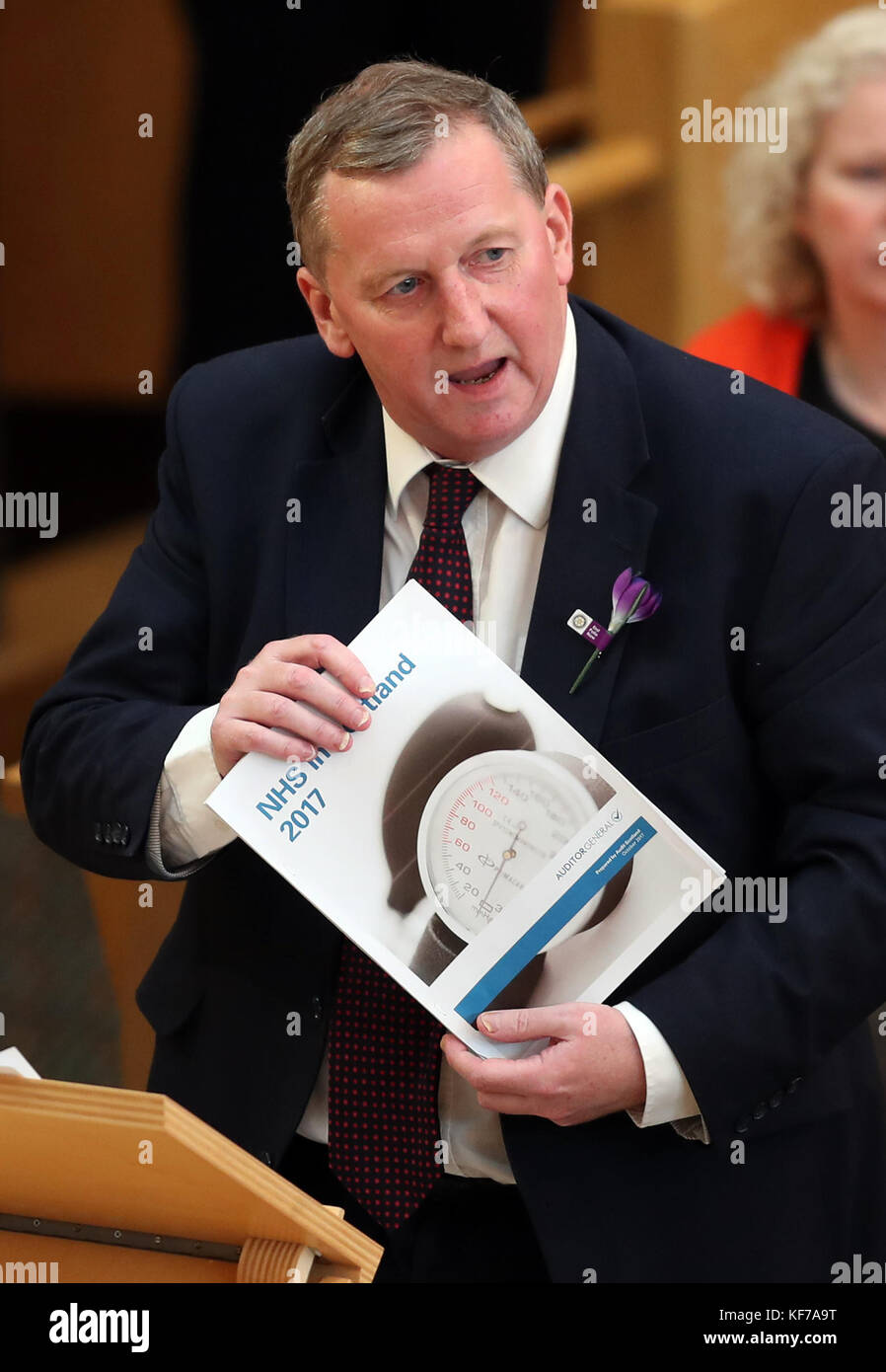 Scottish Labour party interim leader Alex Rowley during First Minister ...