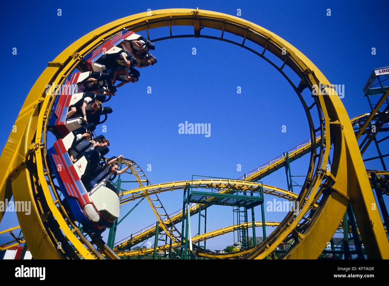 Looping Star roller coaster, Butlins Ayr, Wonderwest World holiday Camp ...