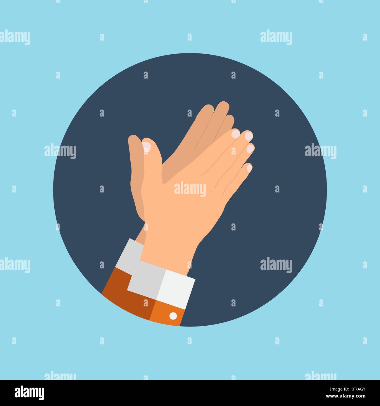Hands clapping vector hi-res stock photography and images - Alamy