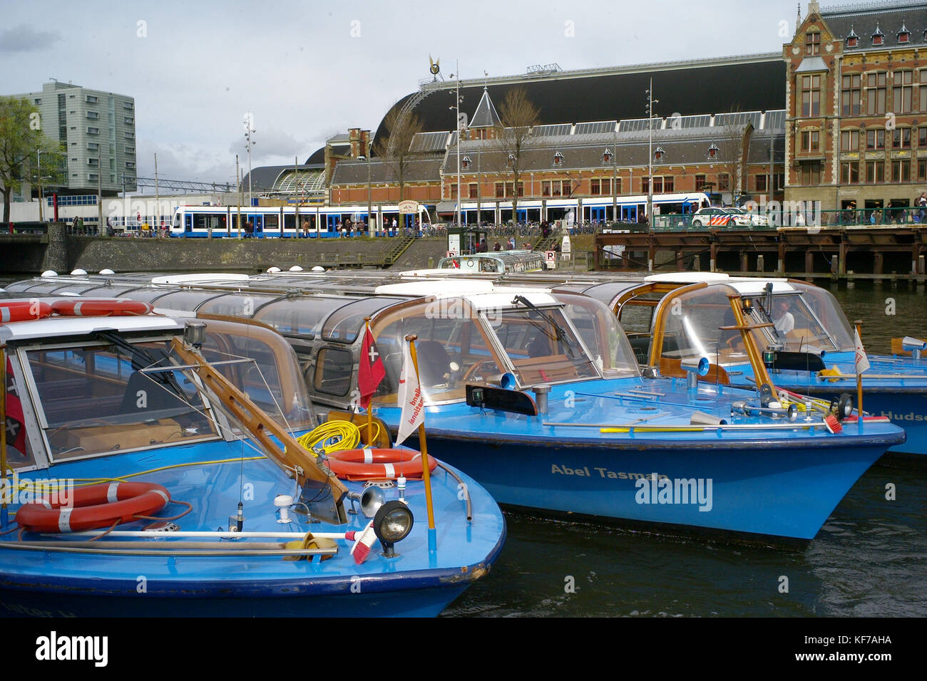 Boat-trip through Amsterdam channels, Netherlands Stock Photo - Alamy