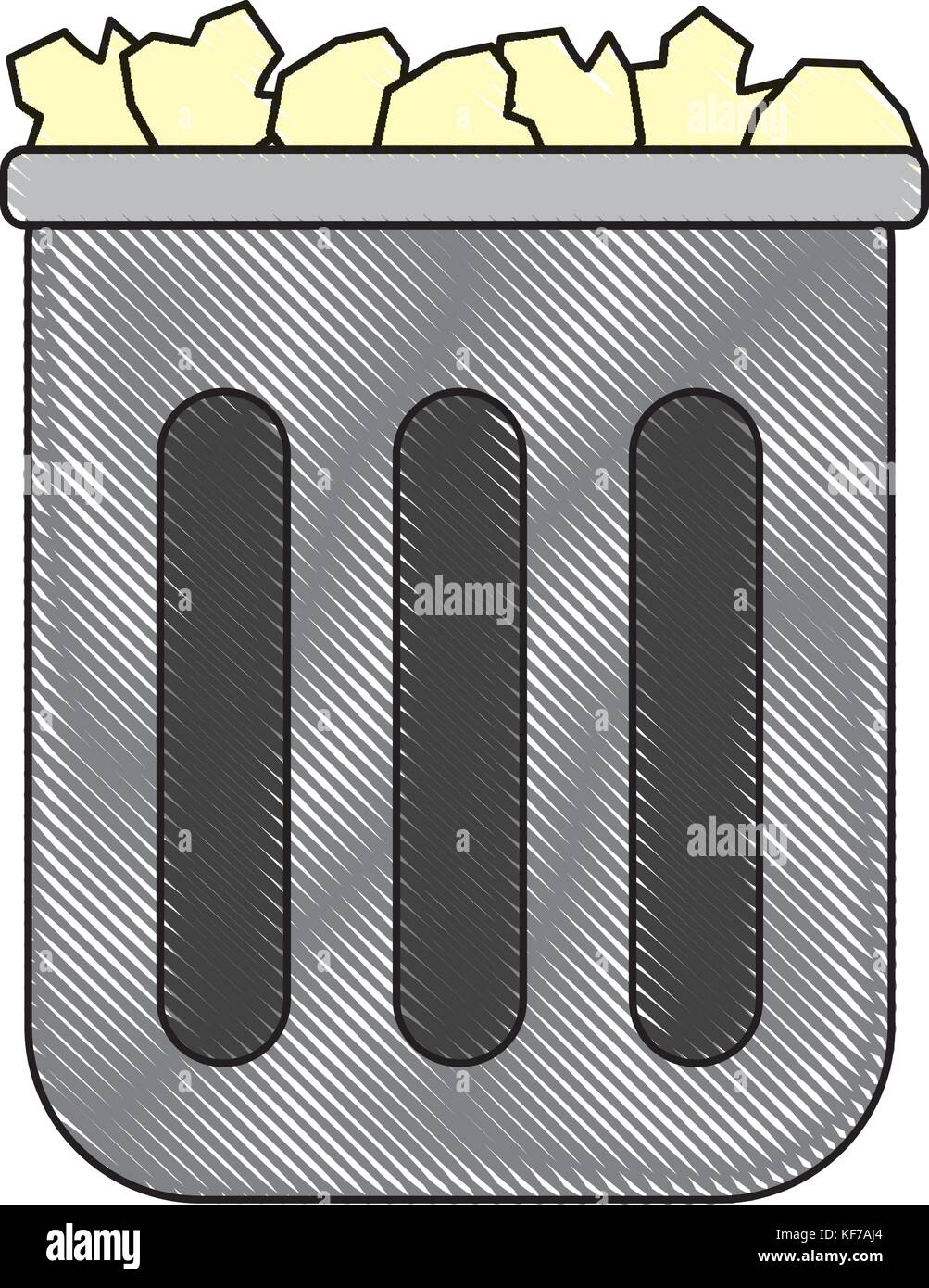 trash icon over white background vector illustration Stock Vector Image ...