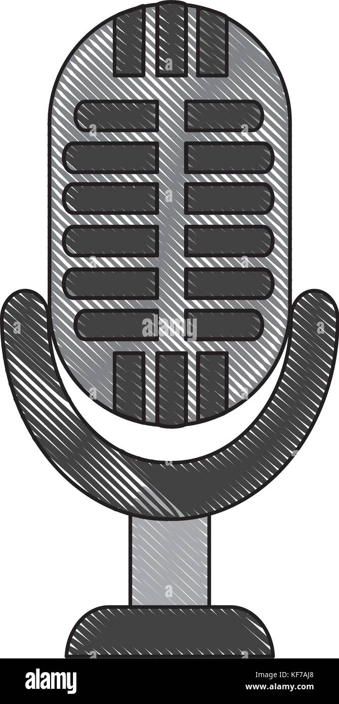 retro microphone icon over white background vector illustration Stock ...