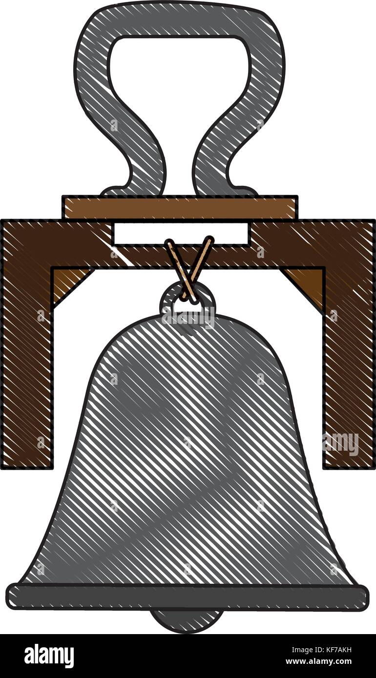 bell icon over white background vector illustration Stock Vector Image ...