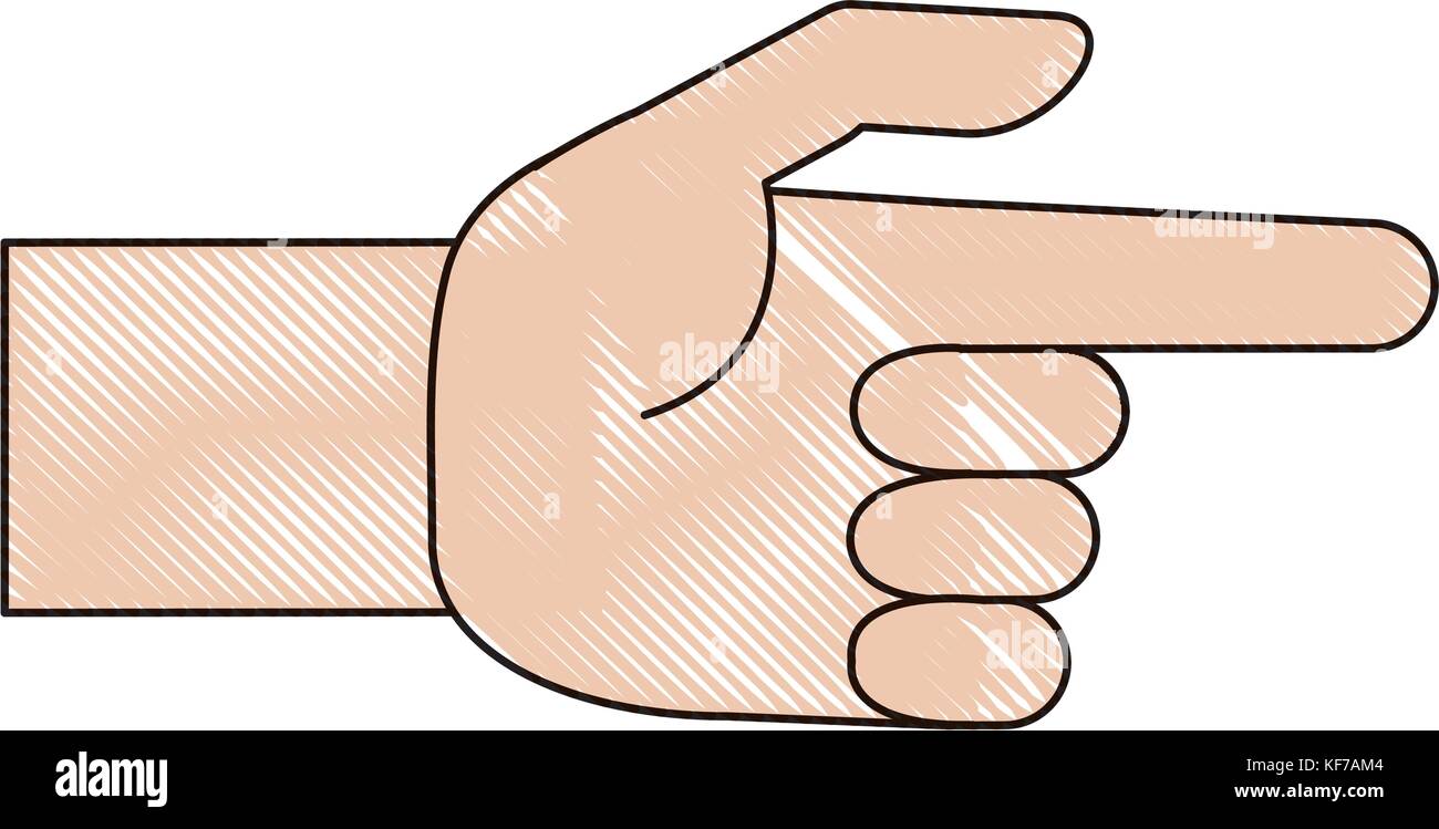 human hand pointing icon over white background vector illustration ...