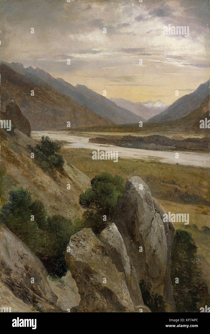 Alexandre Calame Alpine Landscape Stock Photo - Alamy