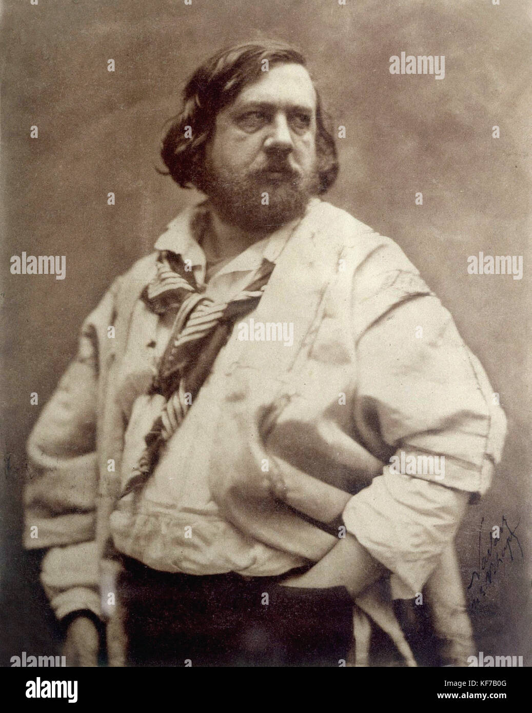 Felix Tournachon Nadar Portrait of Théophile Gautier in a white smock ...