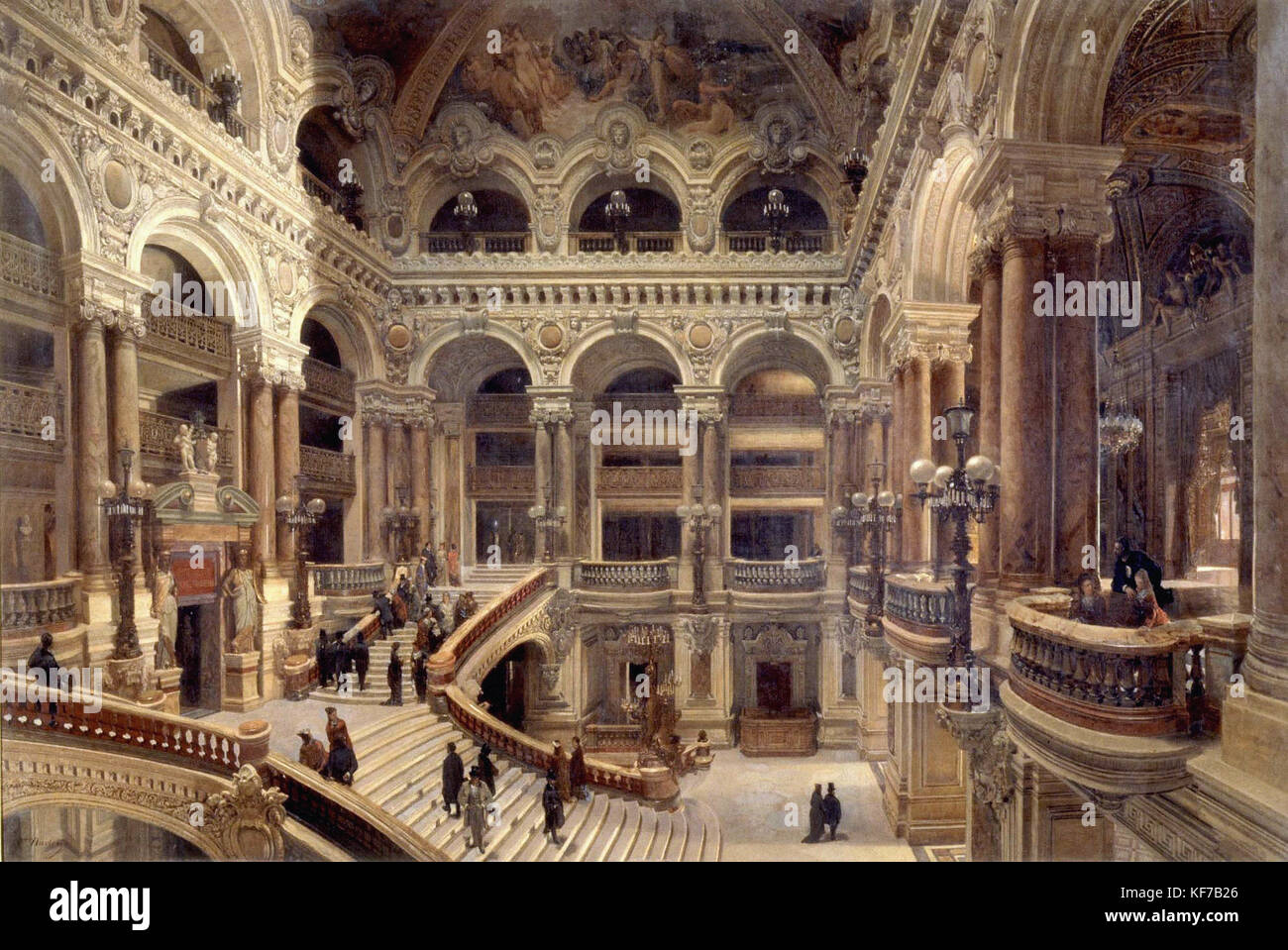 Victor Navlet Staircase of the Paris Opera House 1880 Paris, Musée d ...
