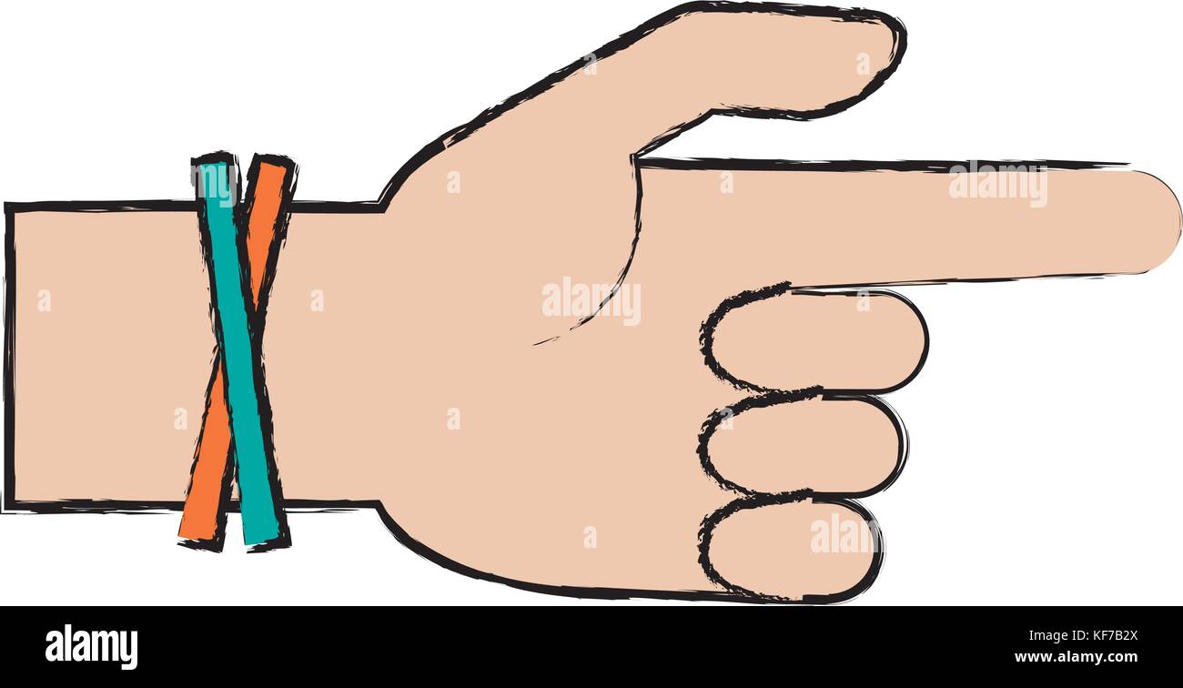 human hand pointing icon over white background vector illustration ...