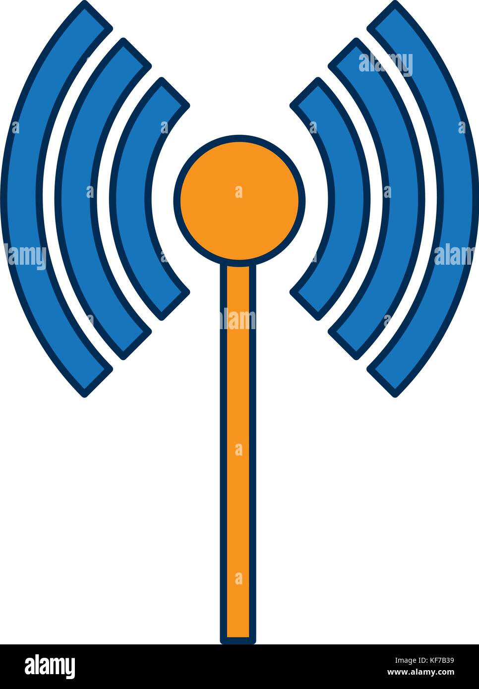 wireless symbol icon over white background vector illustration Stock ...
