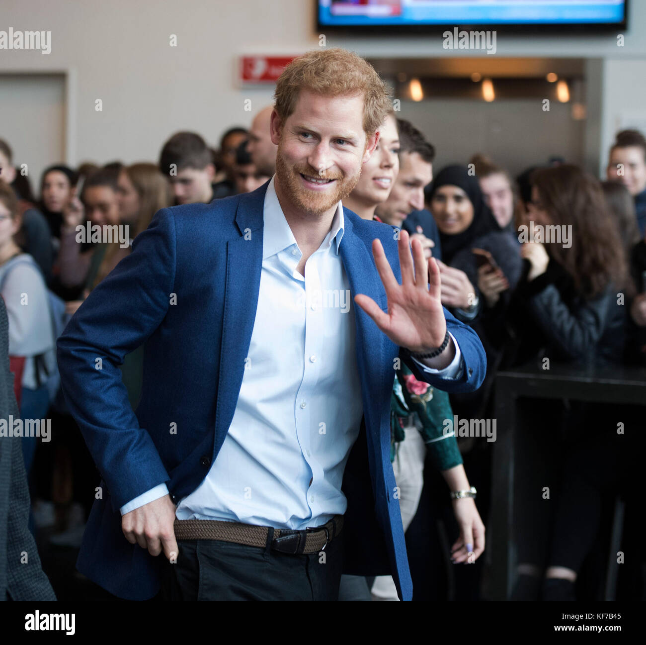 Prince Harry visits Orestad Gymnasium, an innovative school which is ...
