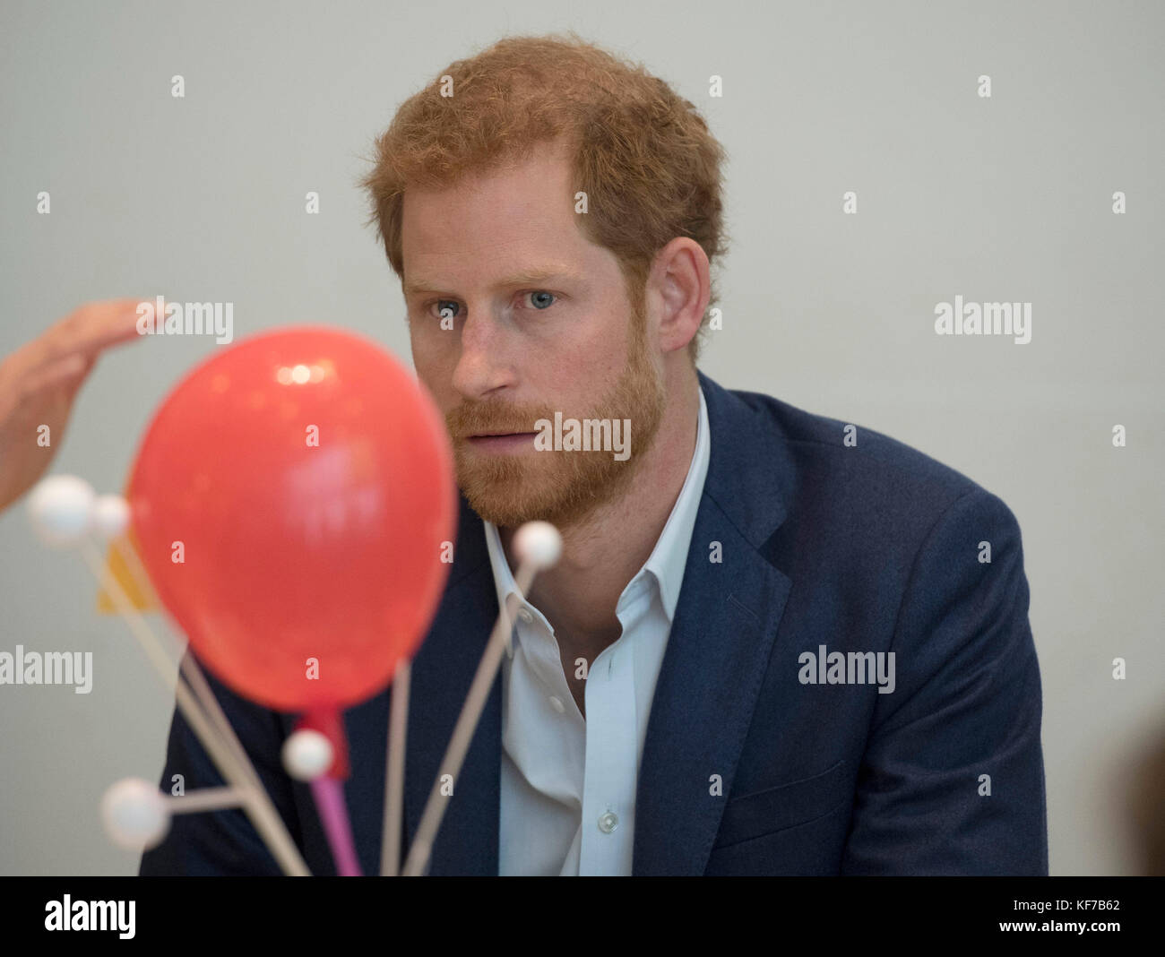 Prince Harry visits Orestad Gymnasium, an innovative school which is ...