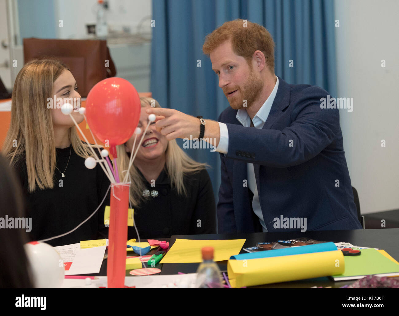 Prince Harry visits Orestad Gymnasium, an innovative school which is ...