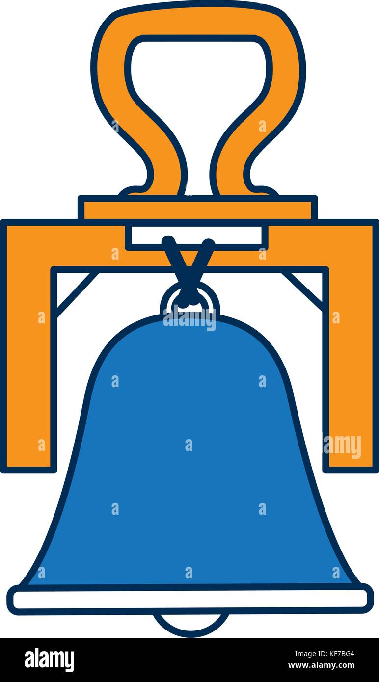 bell icon over white background vector illustration Stock Vector Image ...