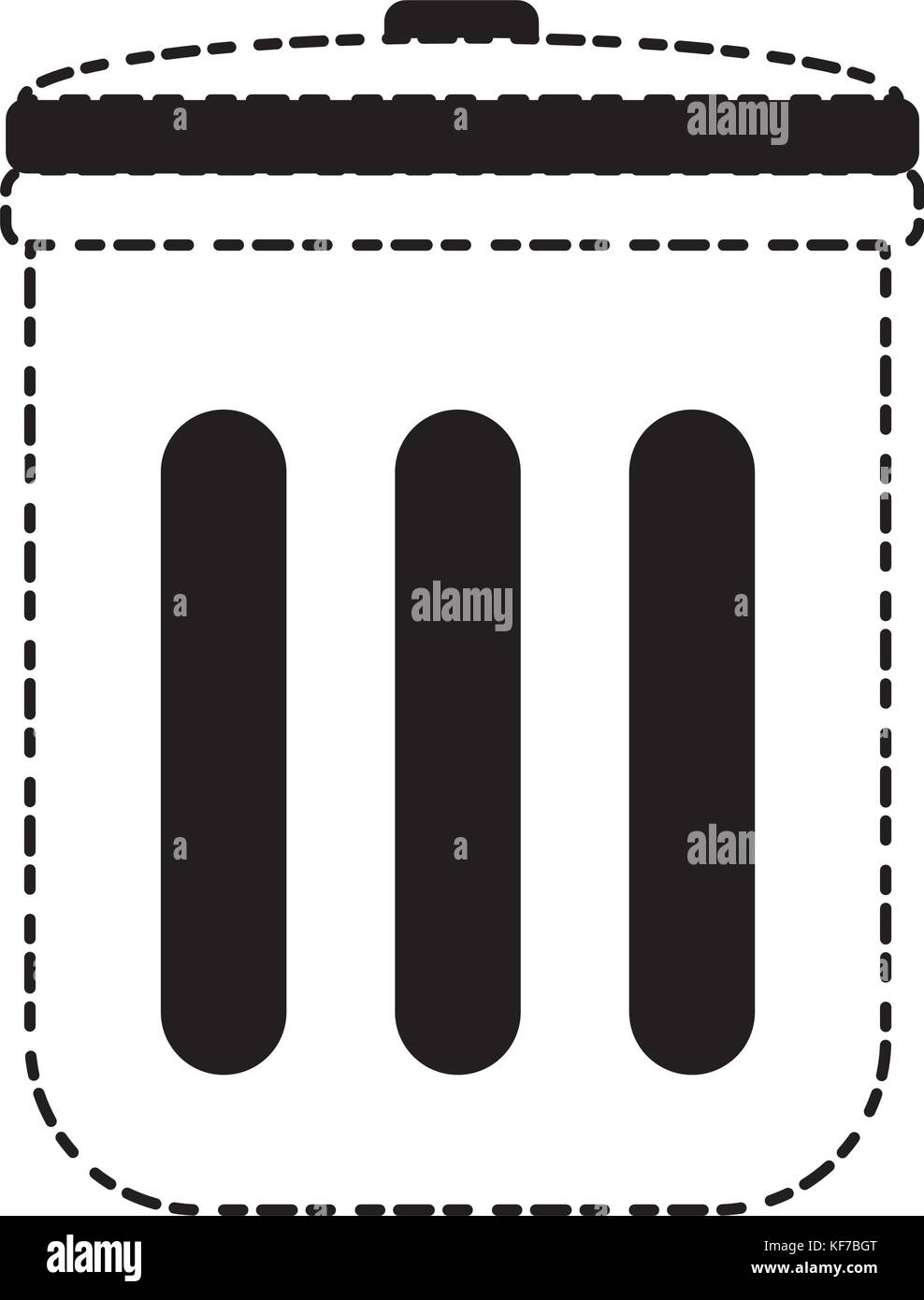 trash icon over white background vector illustration Stock Vector Image ...