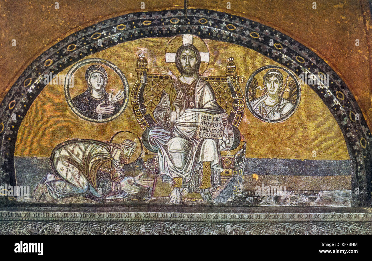 Turkey Istanbul Basilica of the Hagia Sophia - mosaic Christ the Divine ...