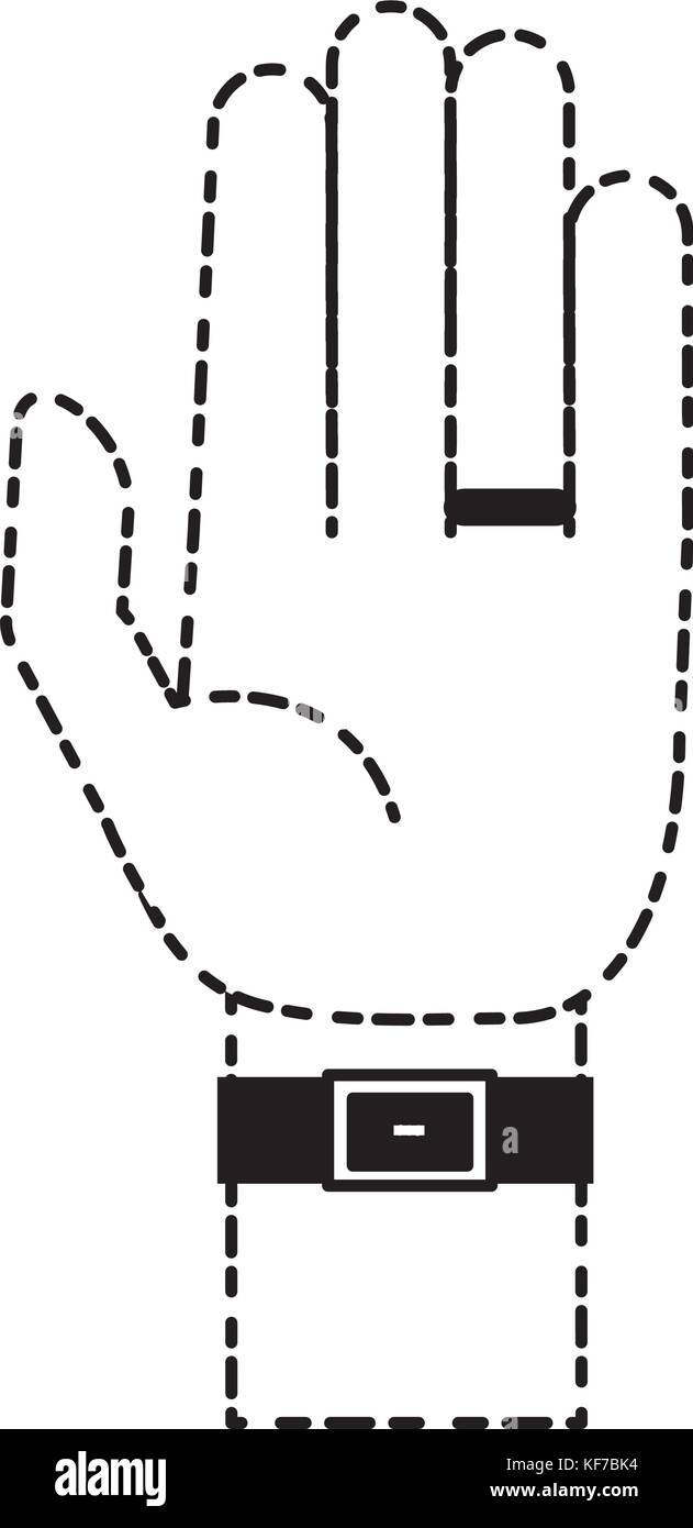 human hand icon over white background vector illustration Stock Vector ...