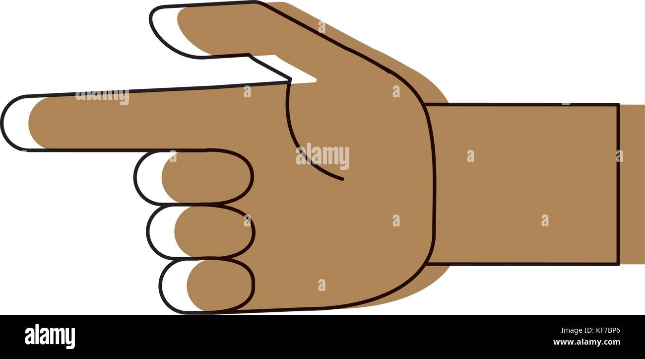 human hand pointing icon over white background vector illustration ...