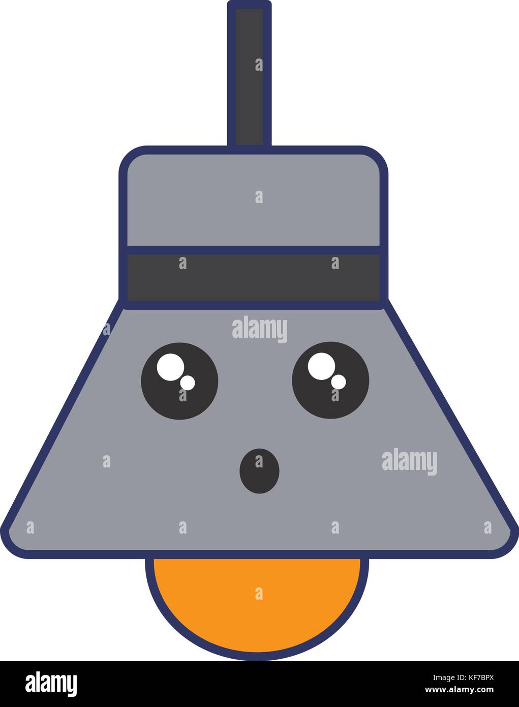 kawaii lamp icon over white background vector illustration Stock Vector ...