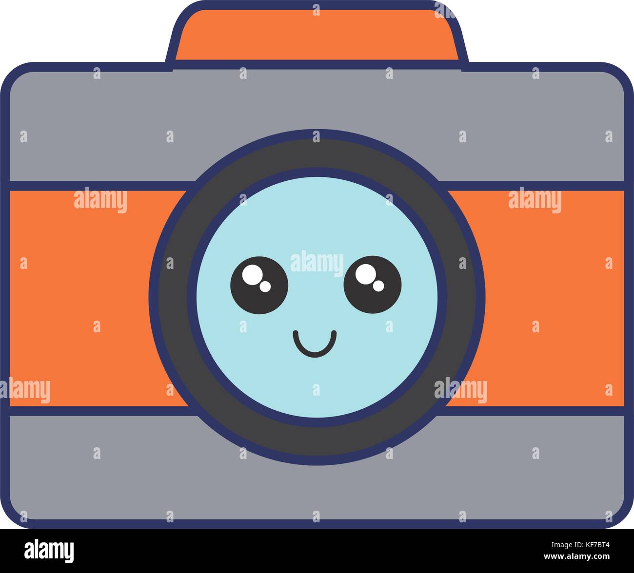 kawaii camera icon over white background vector illustration Stock ...