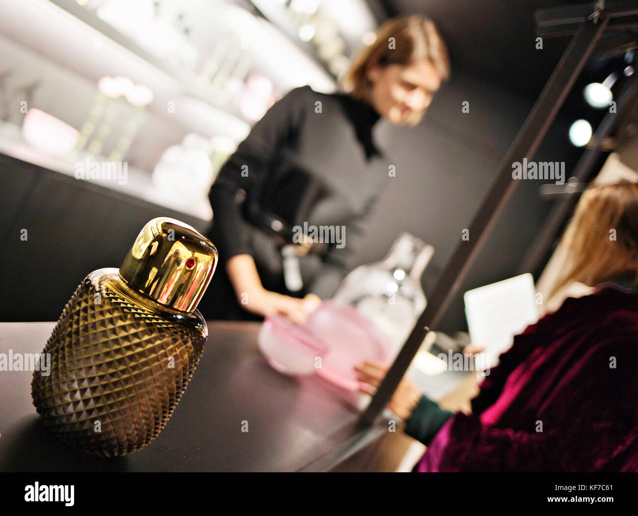 Ruckl Crystal glassworks exposition, Golem Vase Stock Photo - Alamy