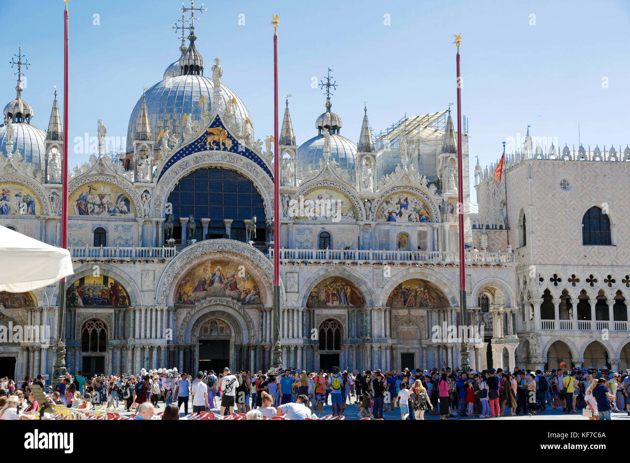 The Venice lagoon, veneto, Italy: san marco square and ducale palace ...