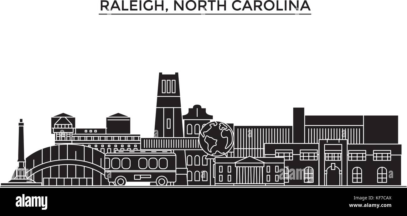 Raleigh Skyline Vector