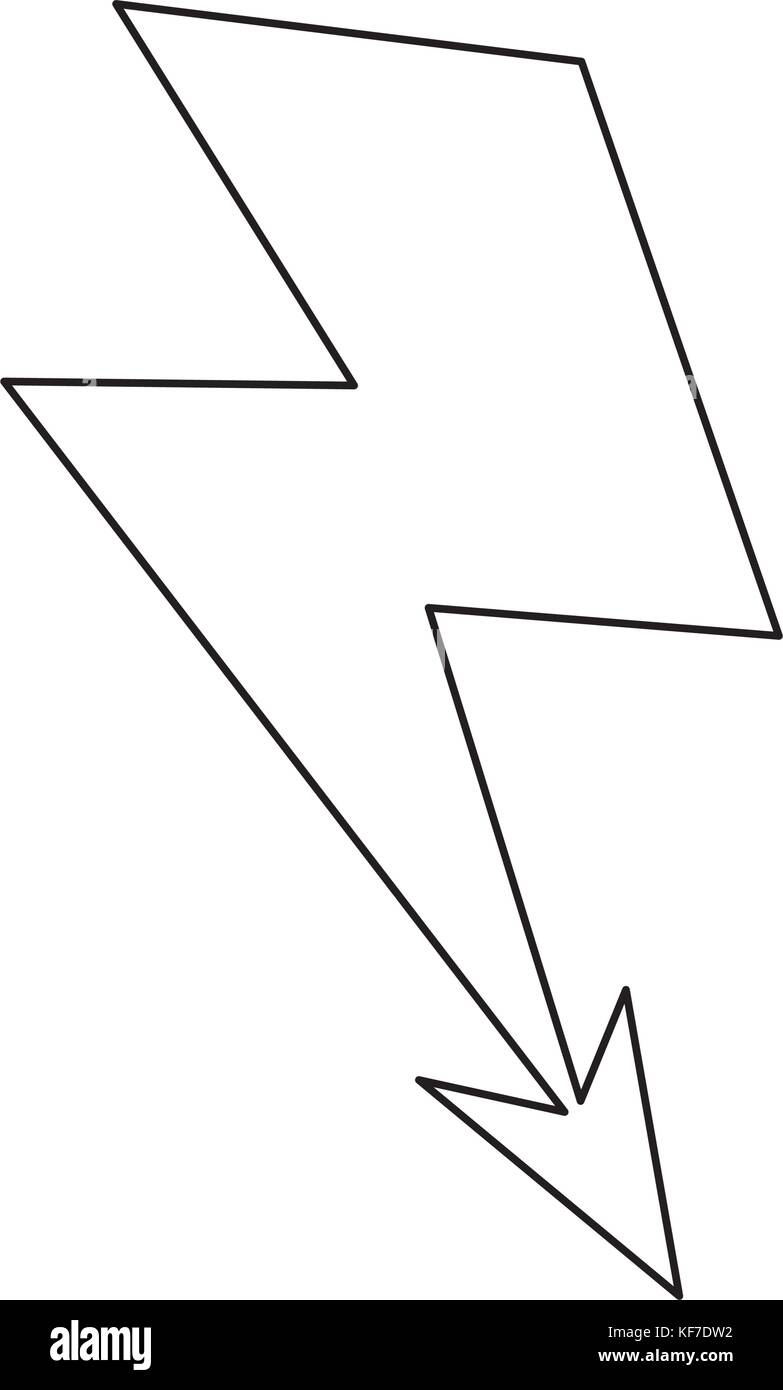 thunder icon over white background vector illustration Stock Vector ...