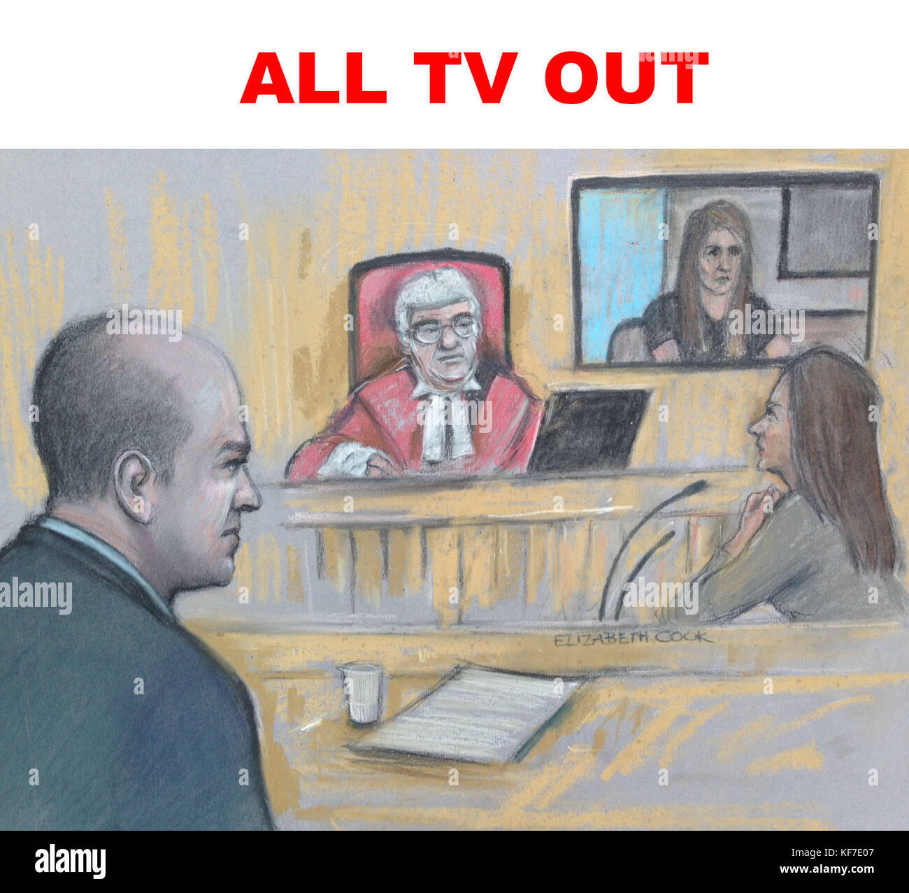 ALL TV OUT Court artist sketch by Elizabeth Cook of Victoria Cilliers ...