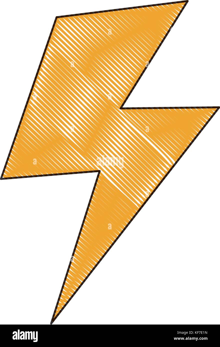 thunder icon over white background vector illustration Stock Vector ...