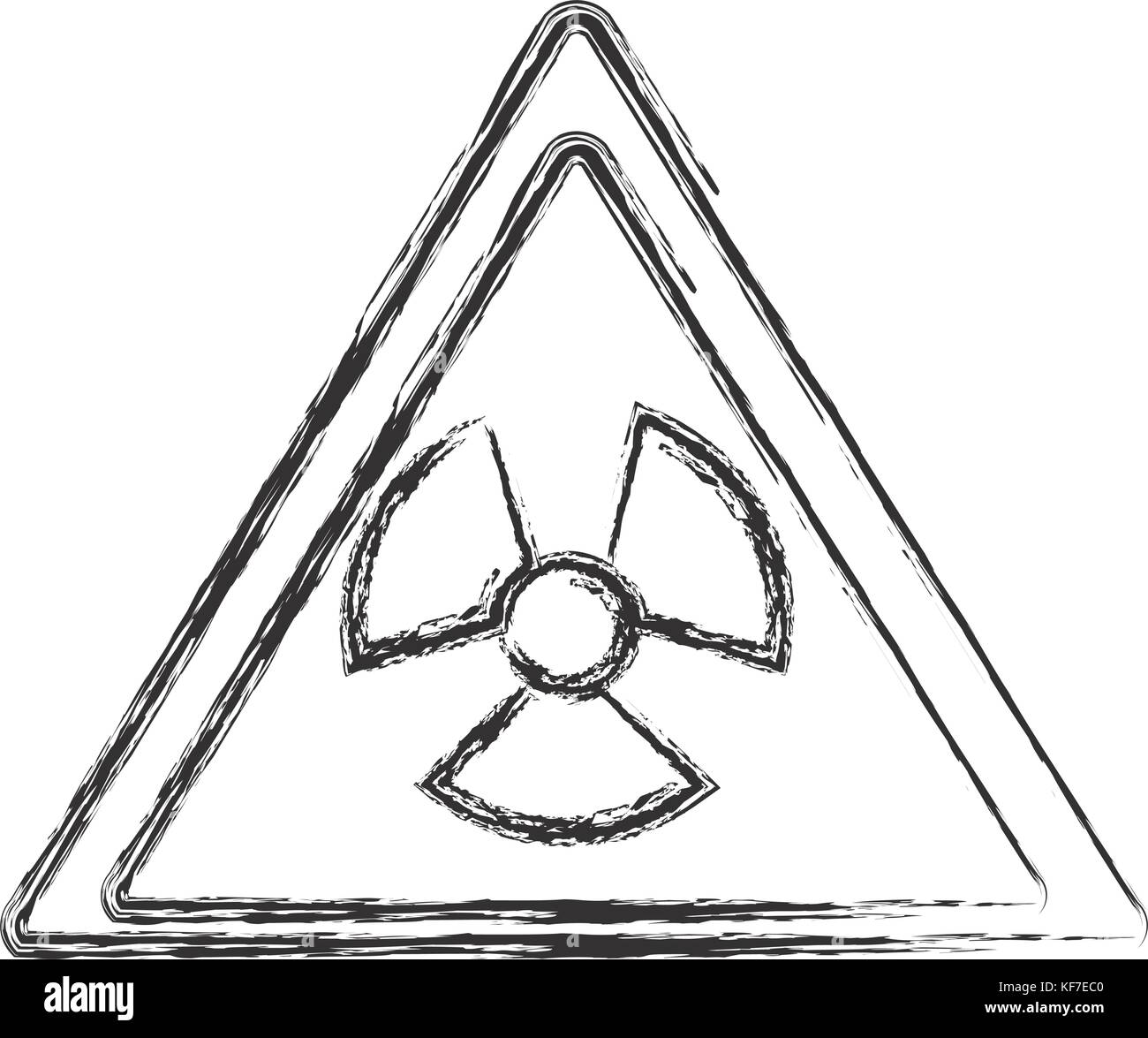 radioactive sign icon over white background vector illustration Stock ...