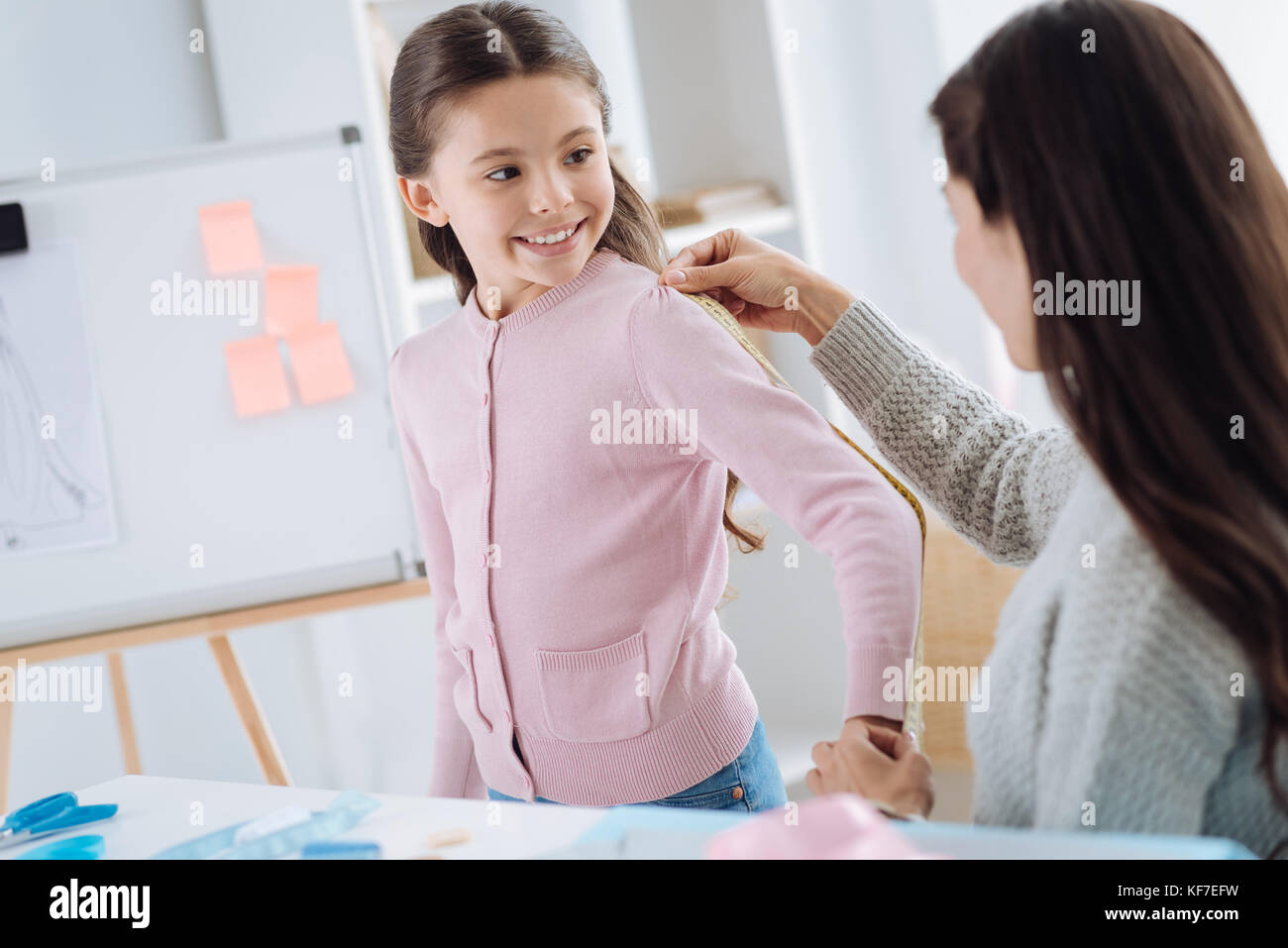 Nice positive girl being in a great mood Stock Photo - Alamy