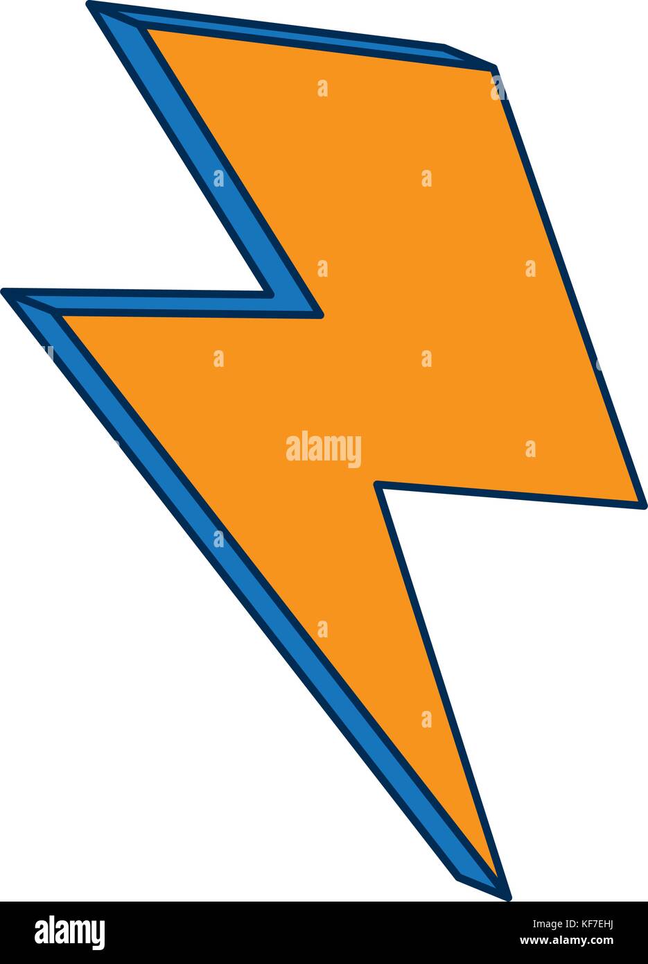 thunder icon over white background vector illustration Stock Vector ...