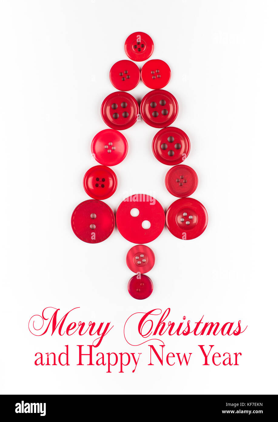 Unusual christmas tree design, white and red buttons tree christmas ...