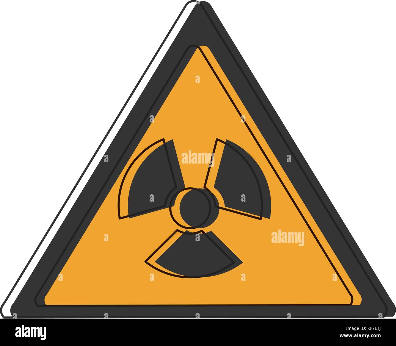 radioactive sign icon over white background vector illustration Stock ...